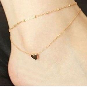 Jewelry | Gold Color Heart Leg Chain | Poshmark